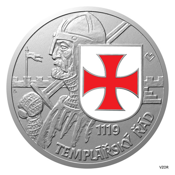 Silver medal Knightly Orders - The Knights Templar stand | Czech Mint